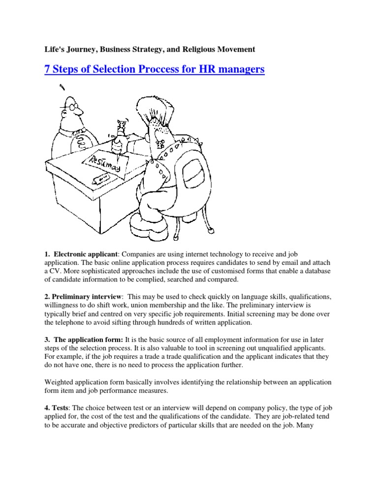 Steps in Selection Process | Test (Assessment) | Human Resource Management