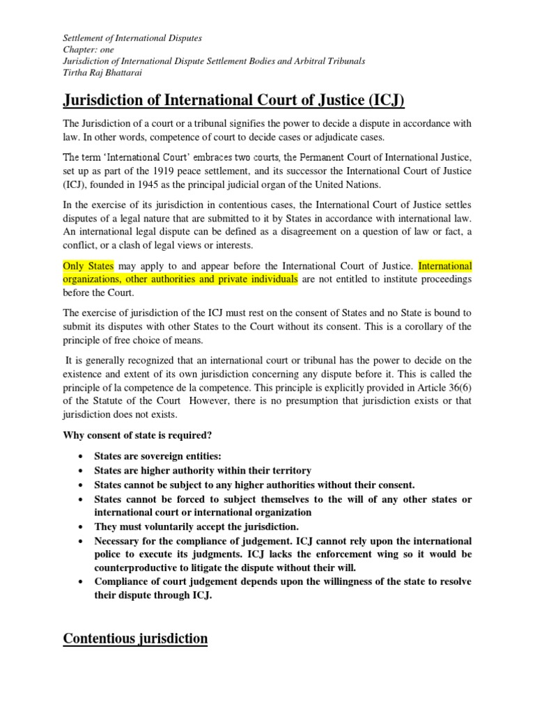 ICJ Jurisdiction | PDF | Jurisdiction | Treaty
