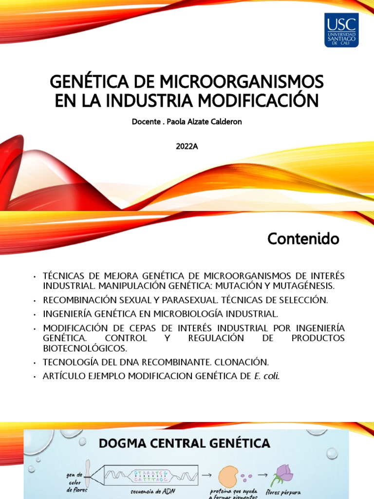 Clase 5 Micro Industrial - Modificación genética de microorganismos ...
