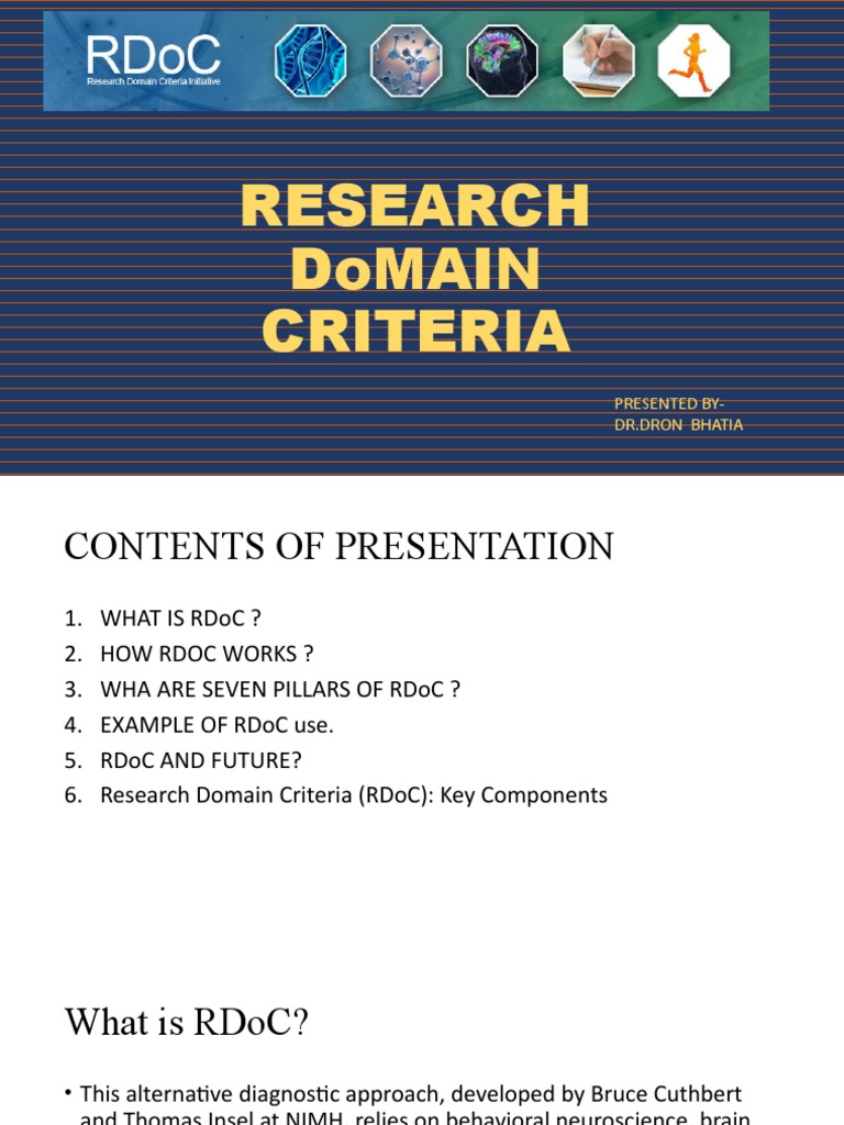 RESEARCH DOMAIN Criteria | PDF | Psychology | Behavioural Sciences