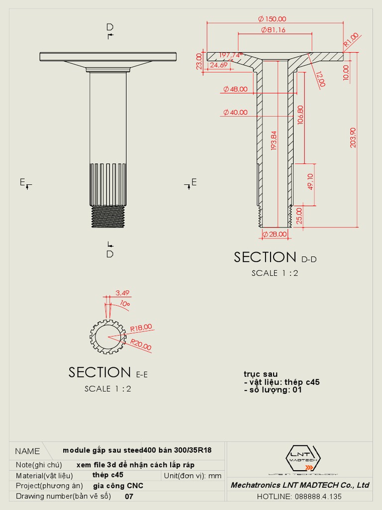 Section: D-D Scale 1: 2 | PDF