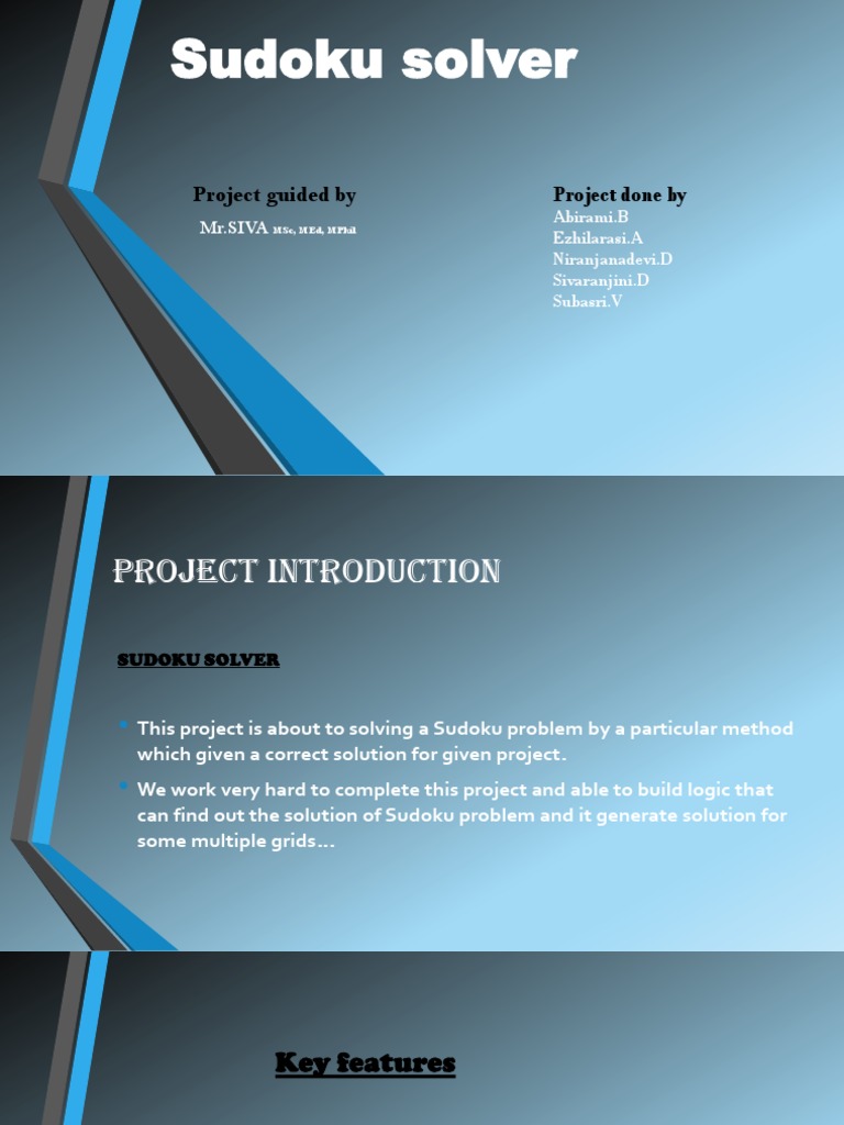 Sudoku Solver PDF | PDF | Computer Programming | Applied Mathematics