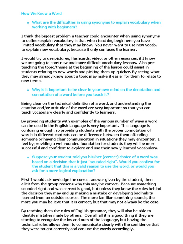 Assignment 8 Pdf Vocabulary Behavior Modification 6336