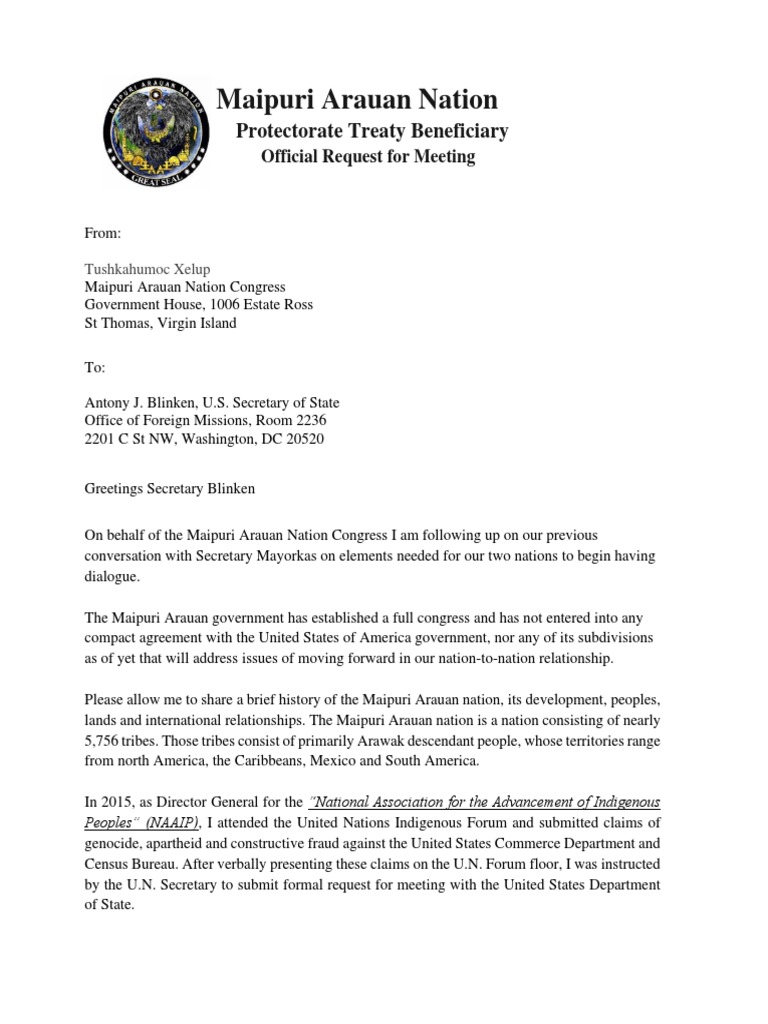 NOTICE TO STATE DEPARTMENT TREATY MAIN | PDF