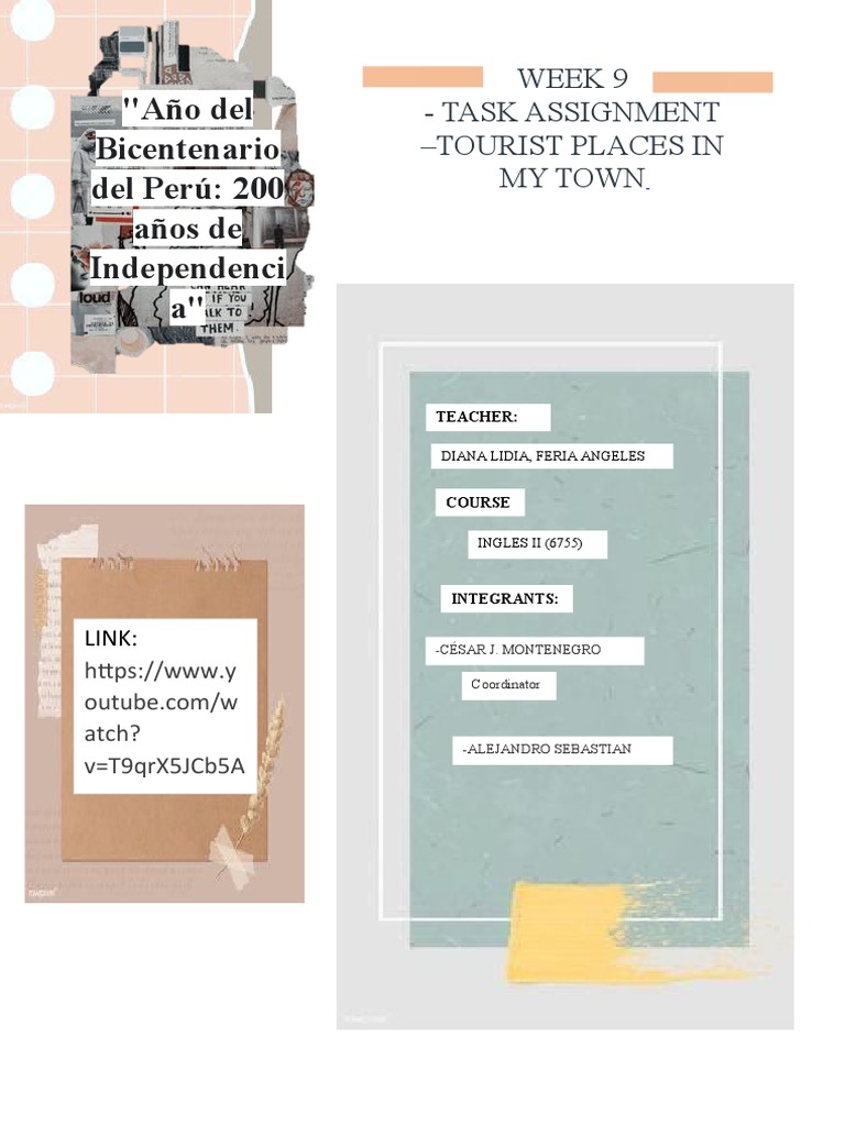 Week 9 - Task Assignment - Tourist Places in My Town | PDF