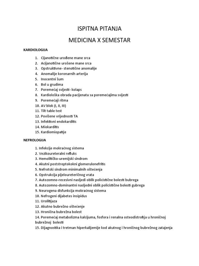 Ispitna Pitanja | PDF