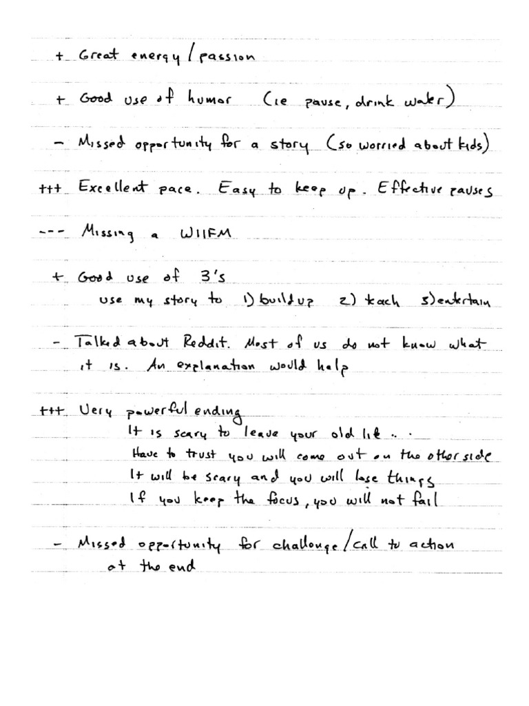 TM Sample Evaluation Notes | PDF