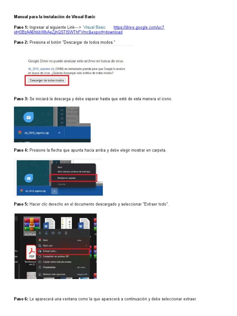 Hmyt Manual para La Instalacion de Visual Basic | PDF