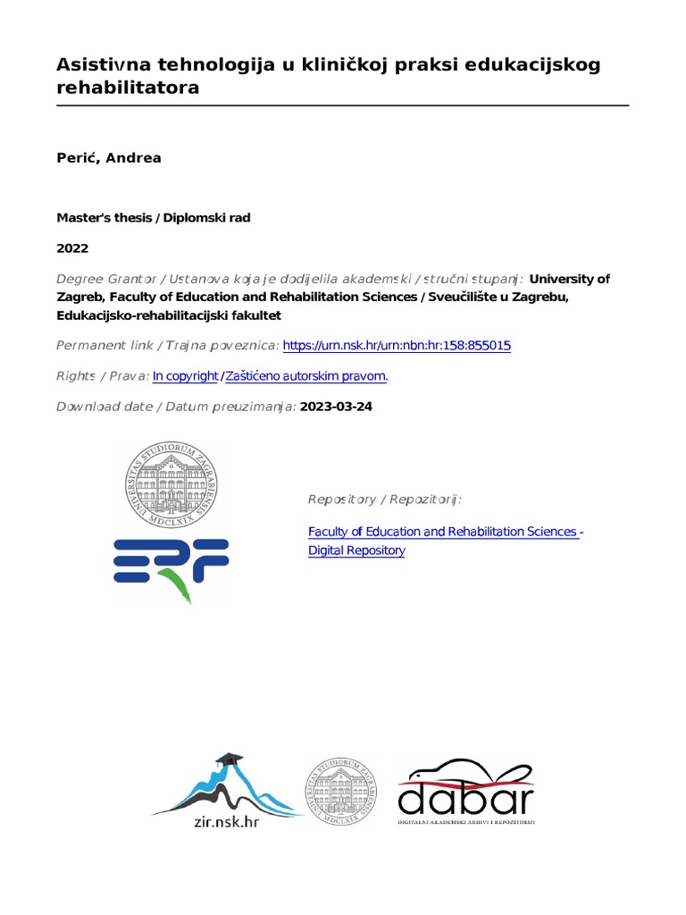 Peric Andrea Diplomski Rad | PDF