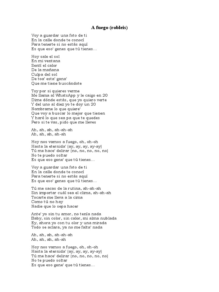 A Fuego (Robleis) | PDF