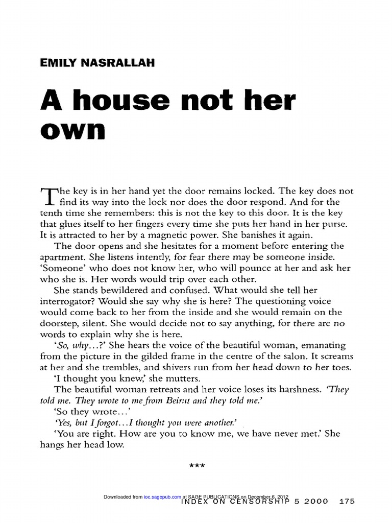 Emily Nasrallah: Displacement Reflections | PDF | Art | Mystery, Thriller & Crime Fiction