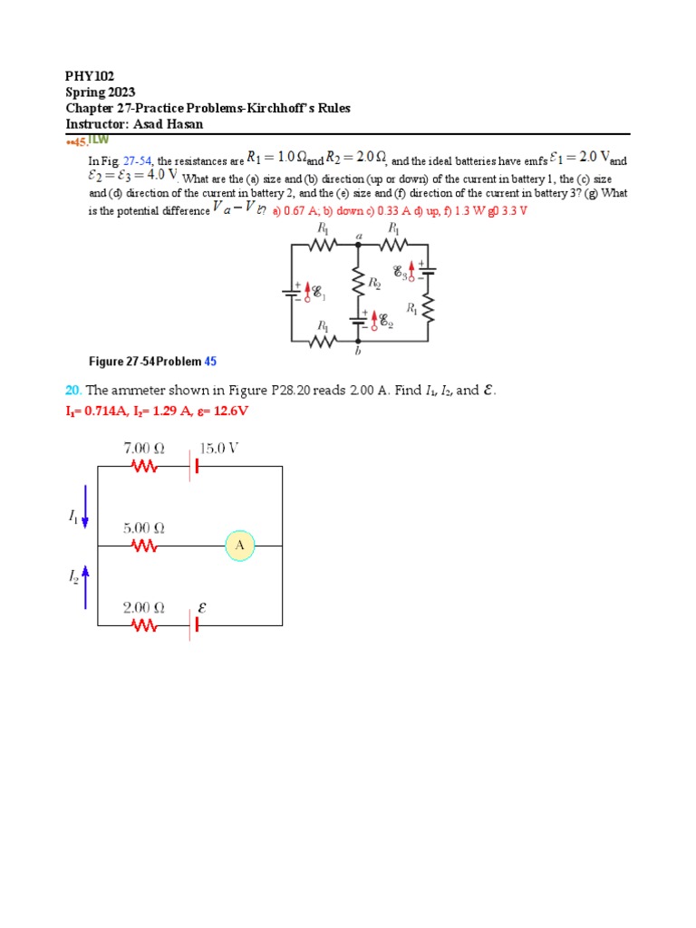 Chapter 27 - Practice 2 | PDF