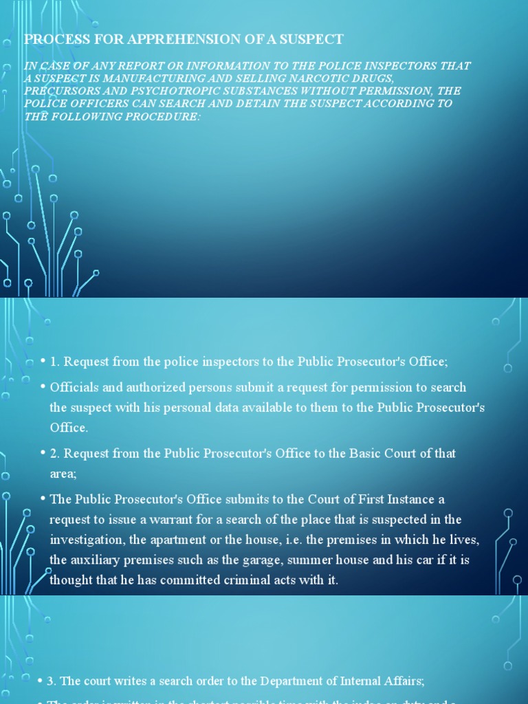 Process For Apprehension of A Suspect | PDF | Detention (Imprisonment ...