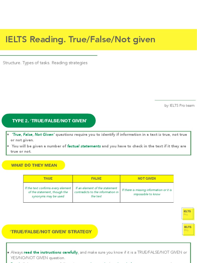 Reading - True - False - Not Given - IELTS Pro | PDF | Desert | Africa