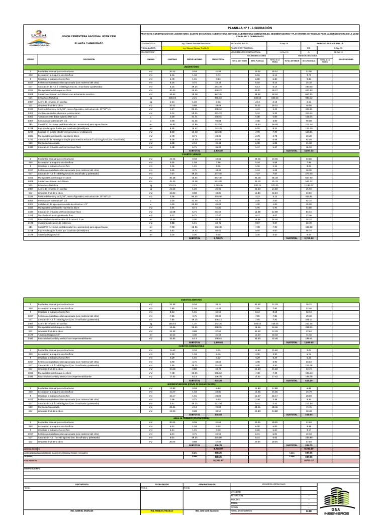 Planilla Unica | PDF | Naturaleza | Sector secundario de la economía
