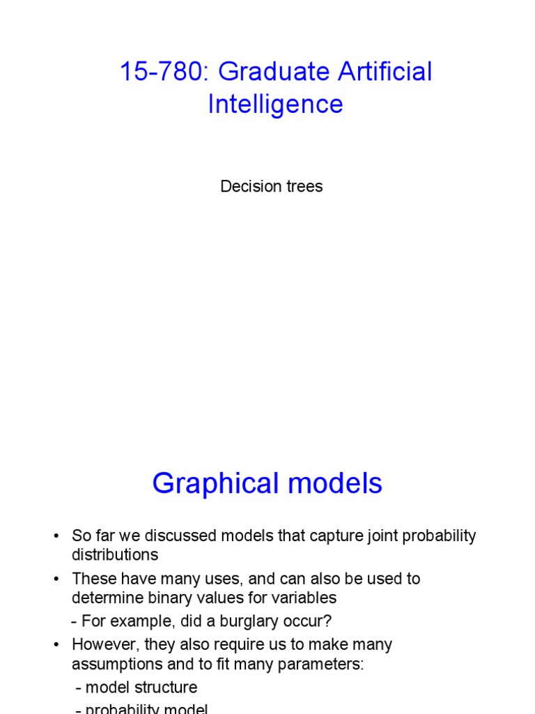 15-780: Graduate Artificial Intelligence: Decision Trees | PDF ...