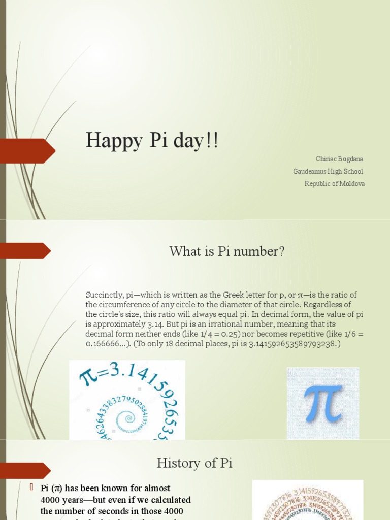 Happy Pi Day!! | PDF | Pi | Area