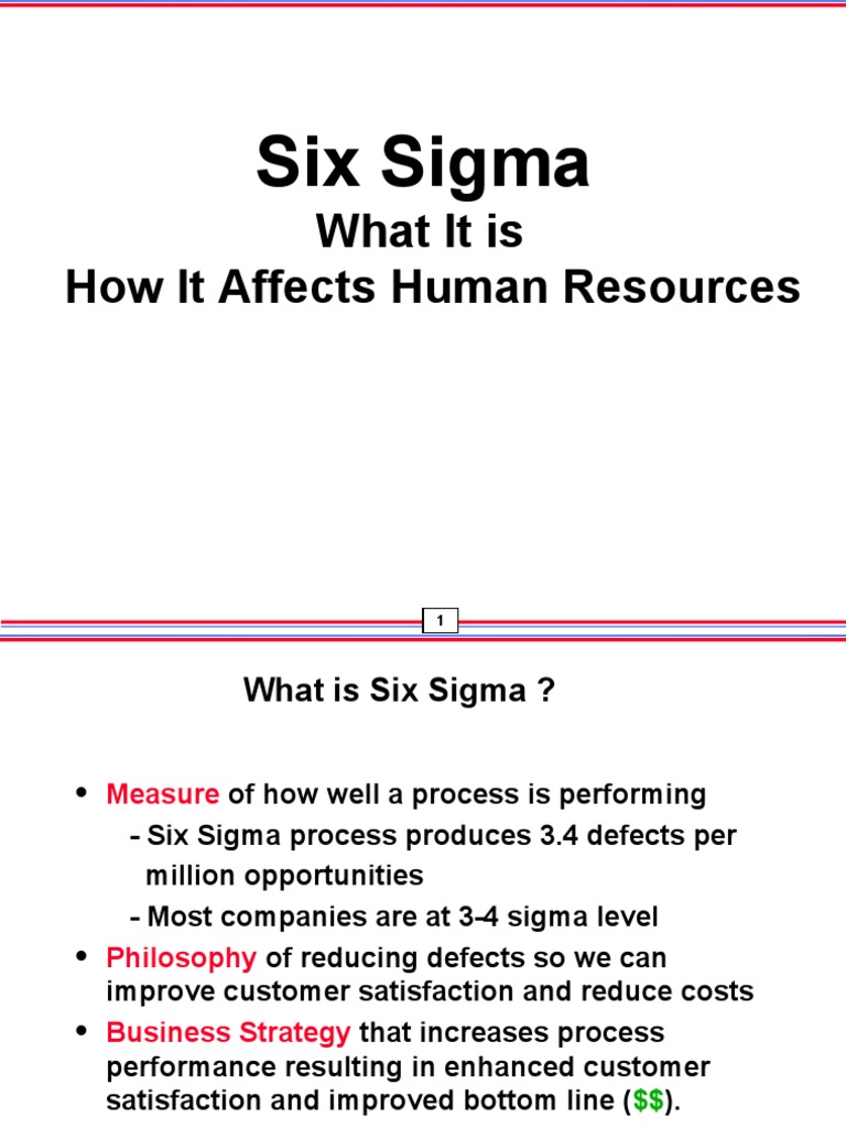 6 Sigma | PDF | Six Sigma | Human Resources