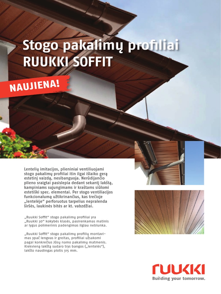 Stogo Pakalimų Profiliai Ruukki Soffit: Naujiena! | PDF