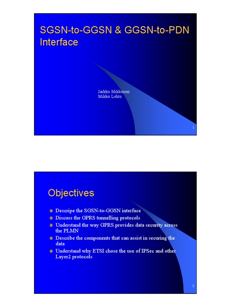 SGSN-to-GGSN & GGSN-PDN | PDF | Virtual Private Network | Network Packet