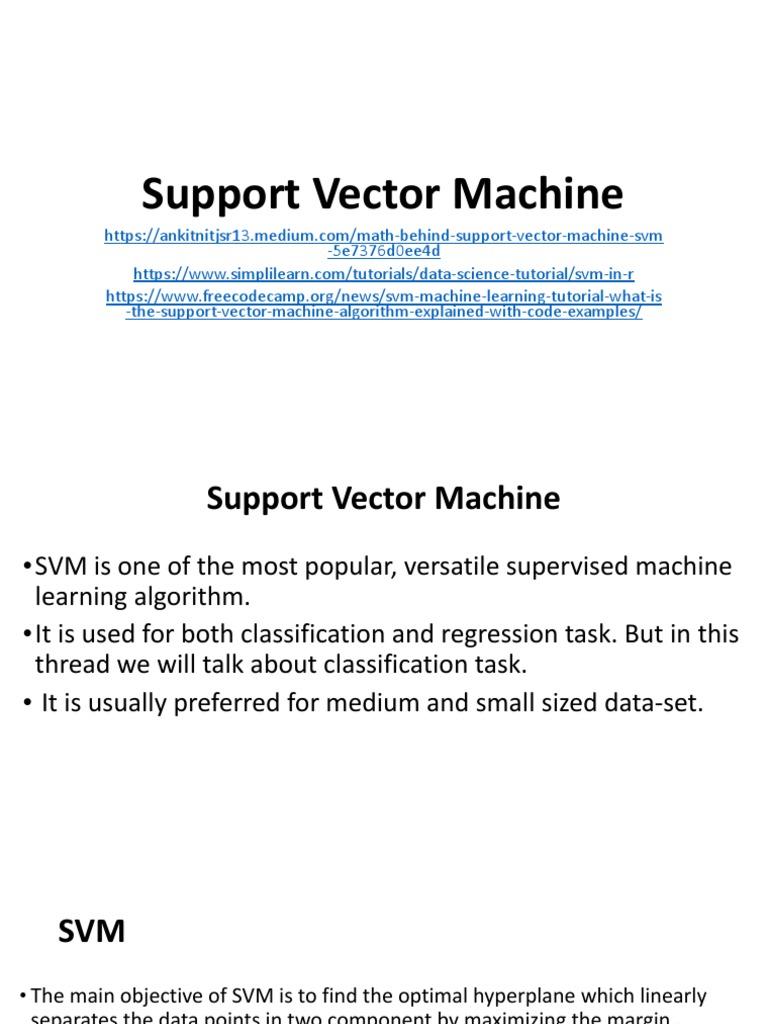 Unit 2 | PDF | Support Vector Machine | Machine Learning