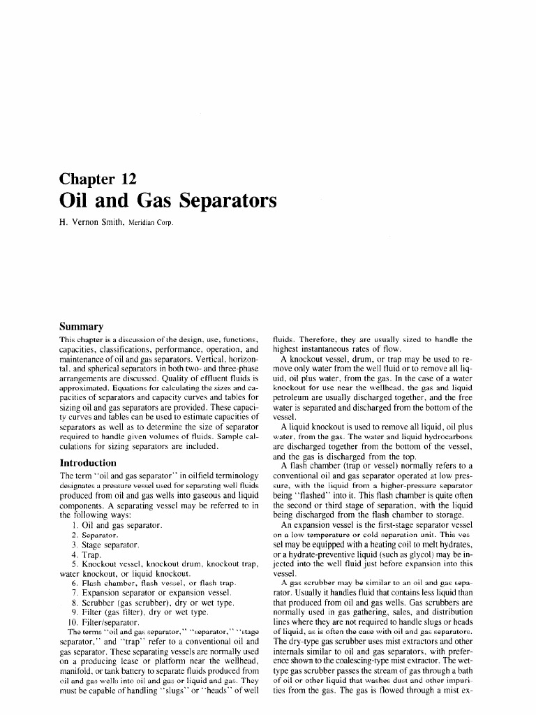 Oil and Gas Separator Design and Sizing | PDF | Petroleum | Nature