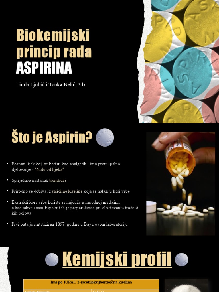 Biokemijski Princip Rada Aspirina | PDF