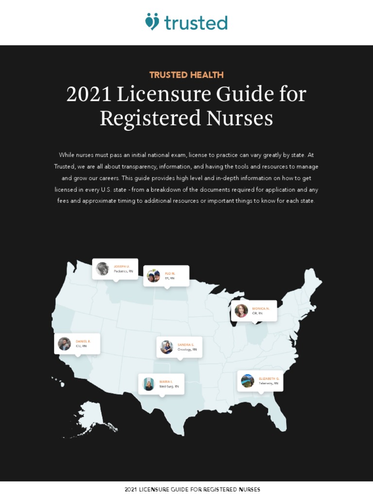 Licensure Guide 2021 v1 | PDF | Nursing | Identity Document