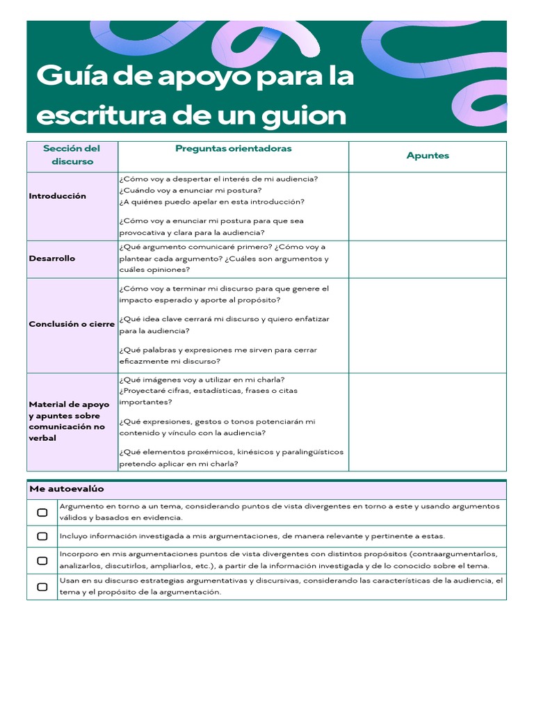 Guía Apoyo Guion Ted Talk-2 | PDF