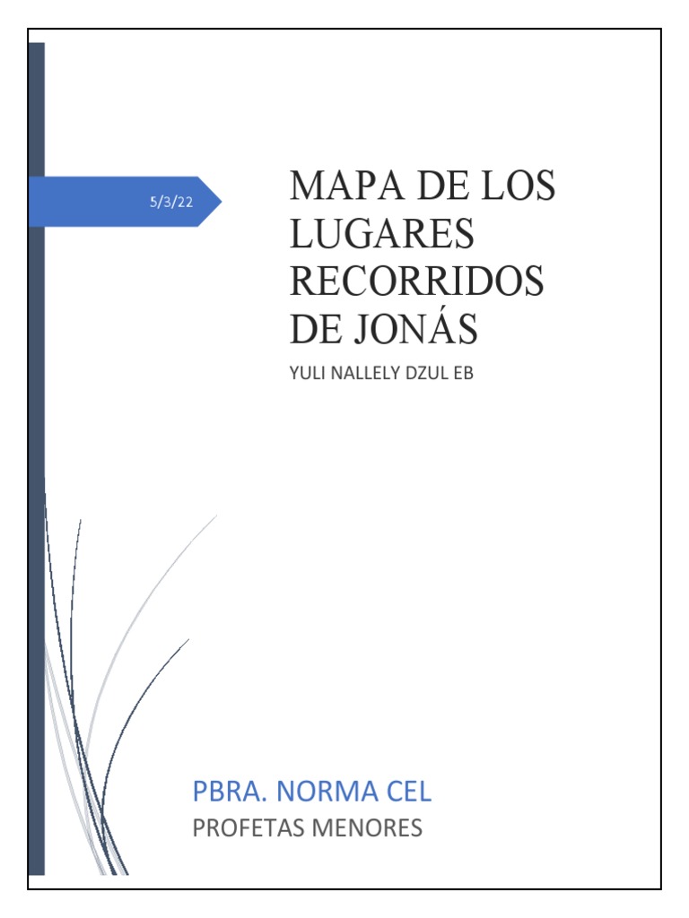 Mapa de Los Lugares Recorridos de Jonás: Pbra. Norma Cel | Descargar ...