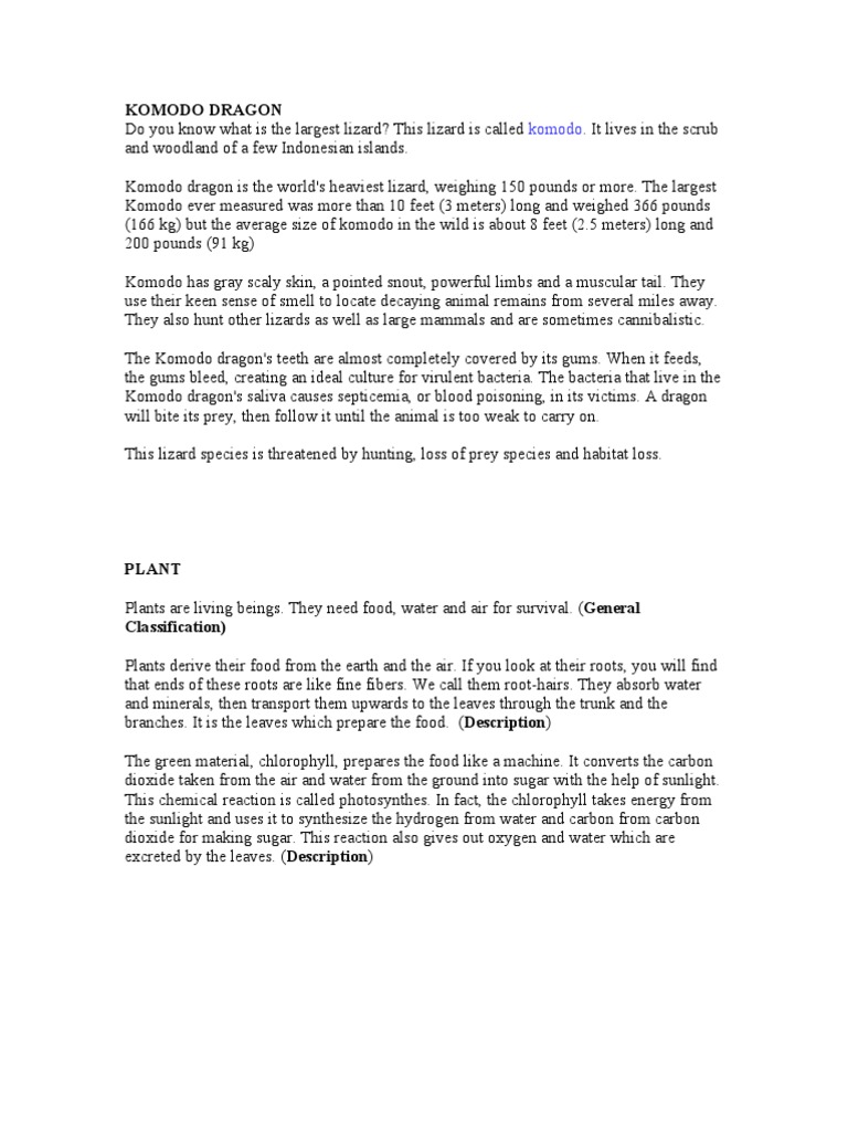 Report Text Pdf Silk Komodo Dragon