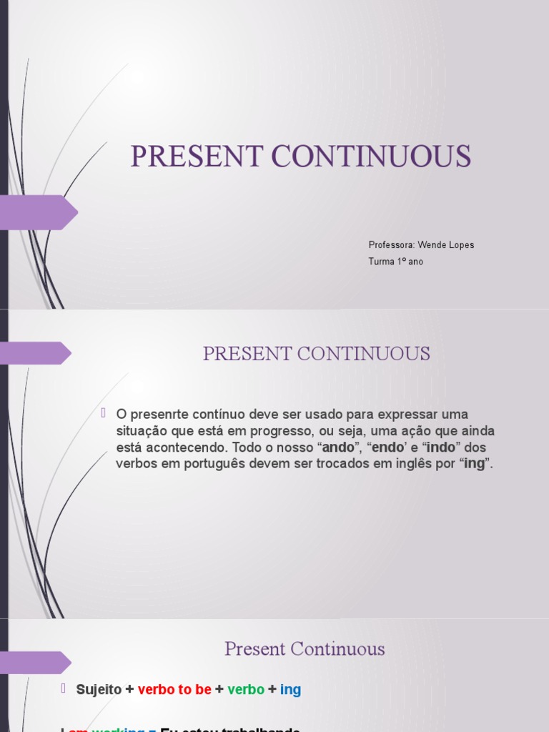 PRESENT CONTINUOUS | PDF