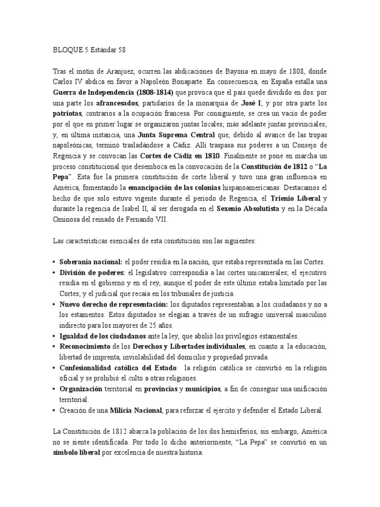 Constitución de 1812: Símbolo Liberal en España | PDF | España ...