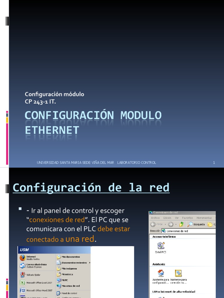 Configuración Modulo Ethernet 3 | PDF | Dirección IP | Protocolos de ...