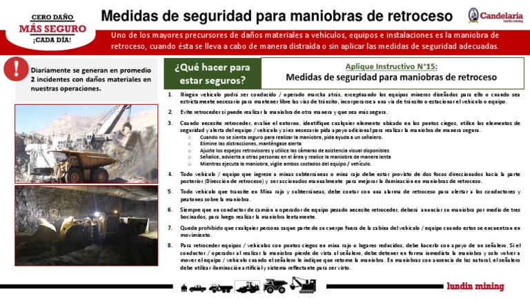 Instructivo 15 - Medidas de Seguridad para Maniobras de Retroceso | PDF ...