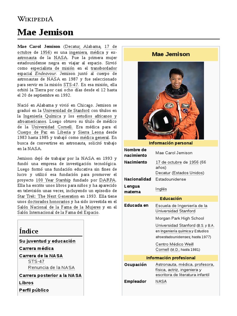 Mae Jemison | PDF