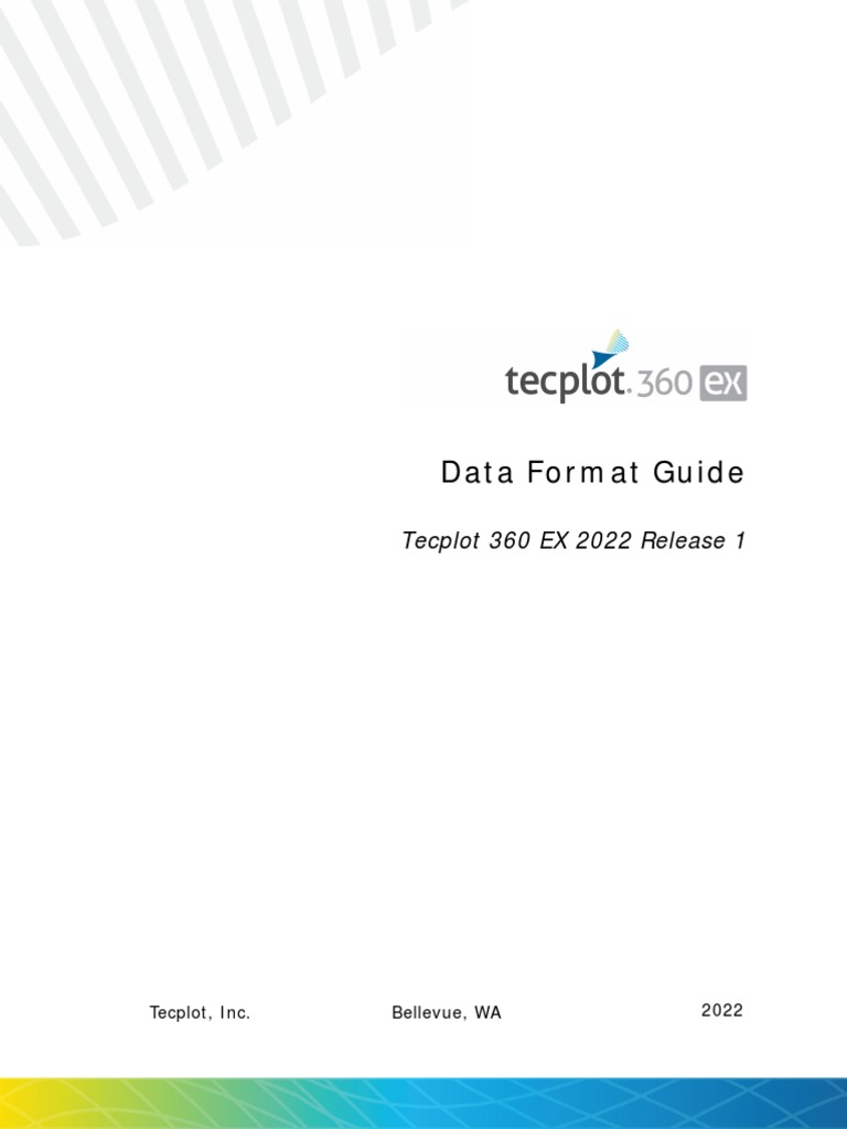 Data Format Guide: Tecplot 360 EX 2022 Release 1 | PDF | Turbulence | Fluid Dynamics