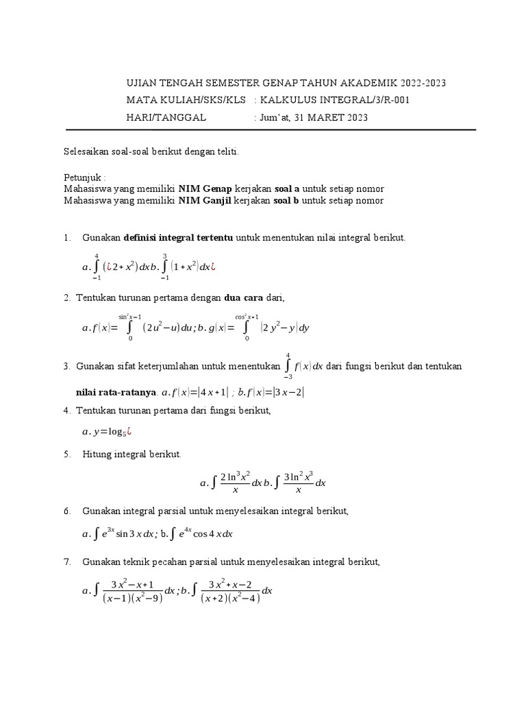 PERTEMUAN 9 KALKULUS 2 UTS | PDF