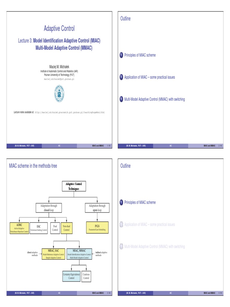 Multi-Model Adaptive Control (MMAC) | PDF | Control Theory | Feedback