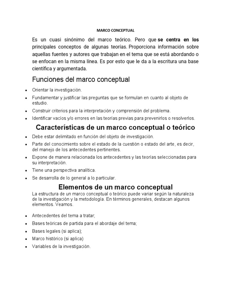 Marco Conceptual | PDF
