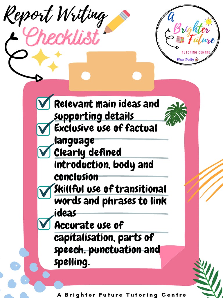 Report Writing Checklist | PDF