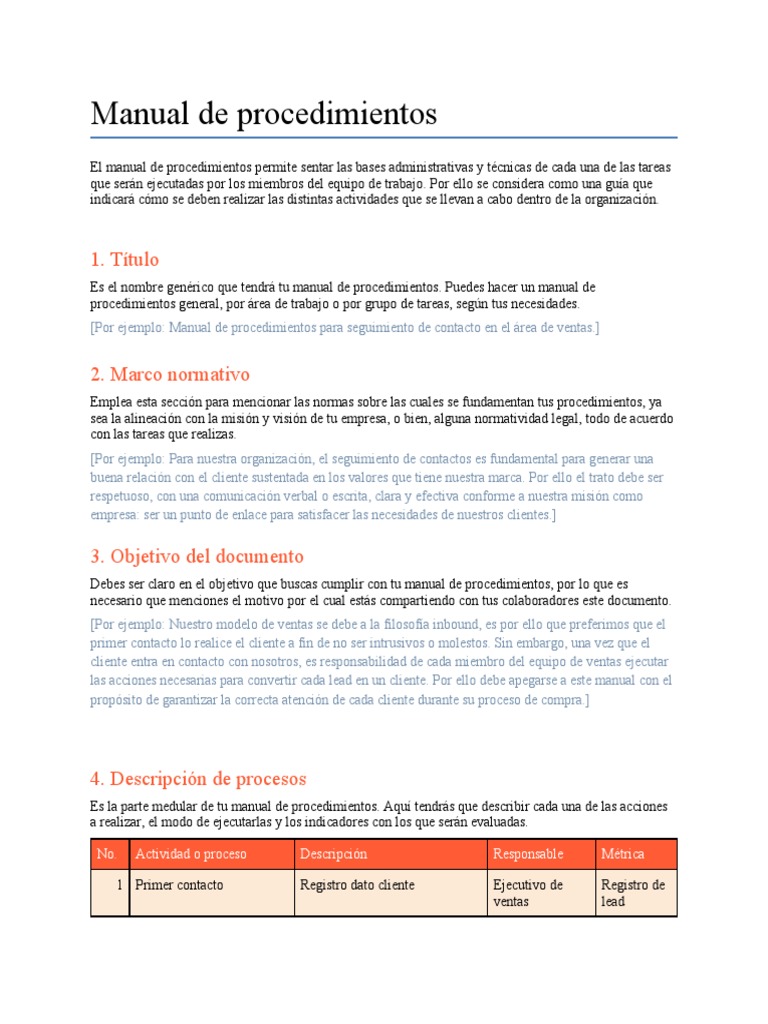 Procedures Manual | PDF | Cliente | Business