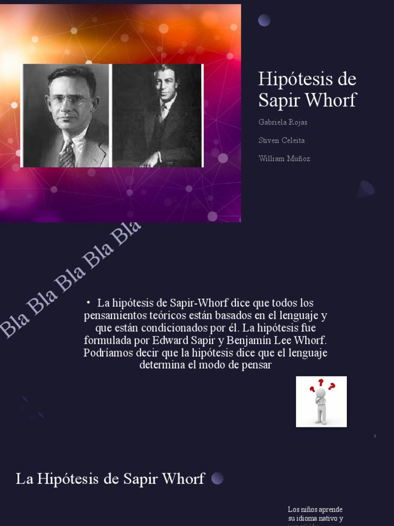 Hipótesis de Sapir Whorf | PDF | Aquisición de idioma | Ciencia cognitiva