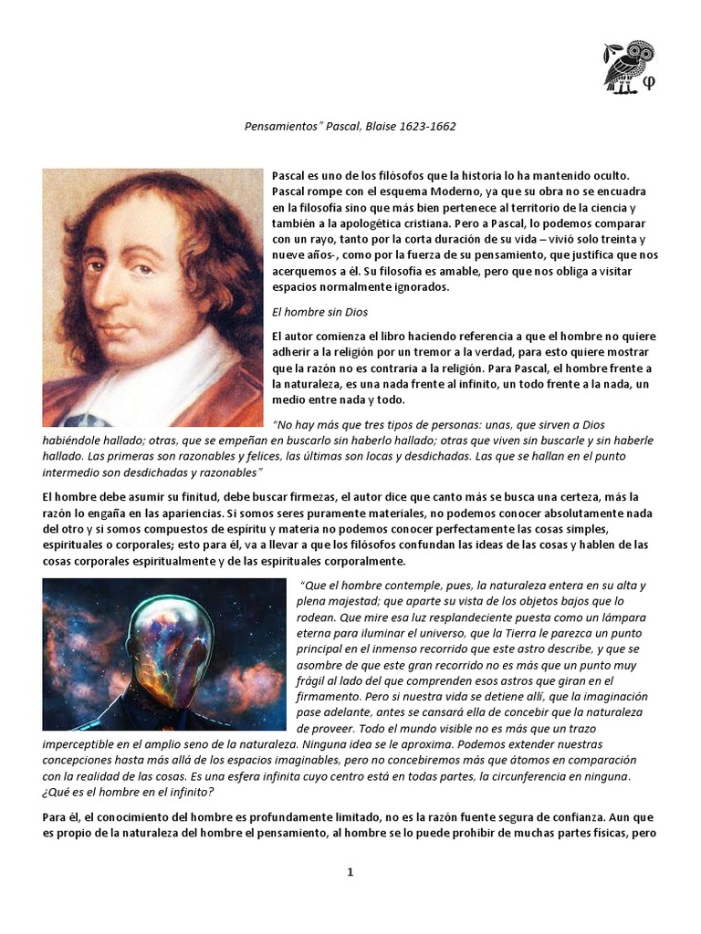 Blaise Pascal | PDF | Dios | Verdad