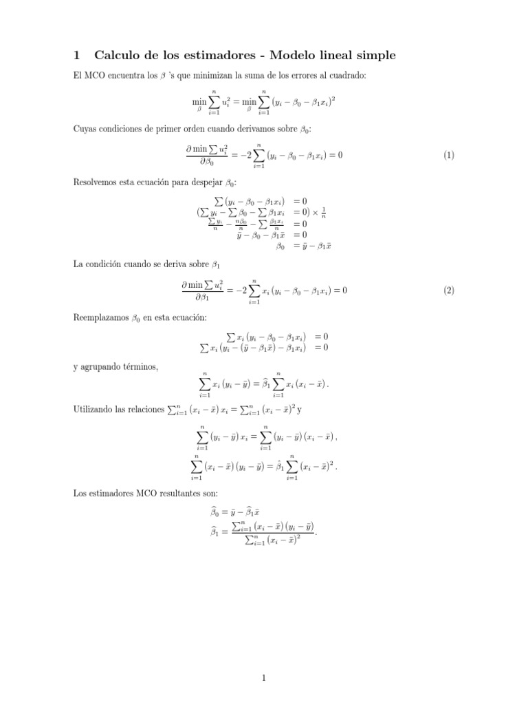 Demostracion MCO | PDF | Matemáticas Aplicadas | Matemáticas