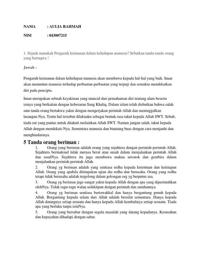 Tugas 2 Pendidikan Agama Islam | PDF