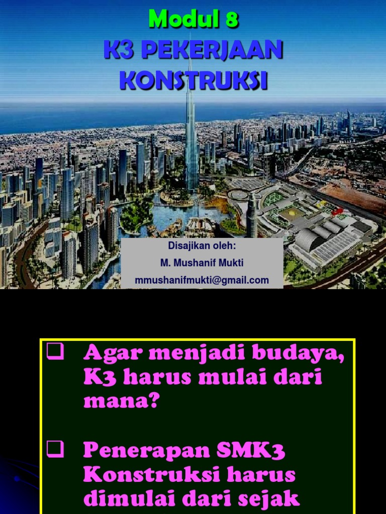 SMK3 DALAM SIKLUS PROYEK KONSTRUKSI | PDF