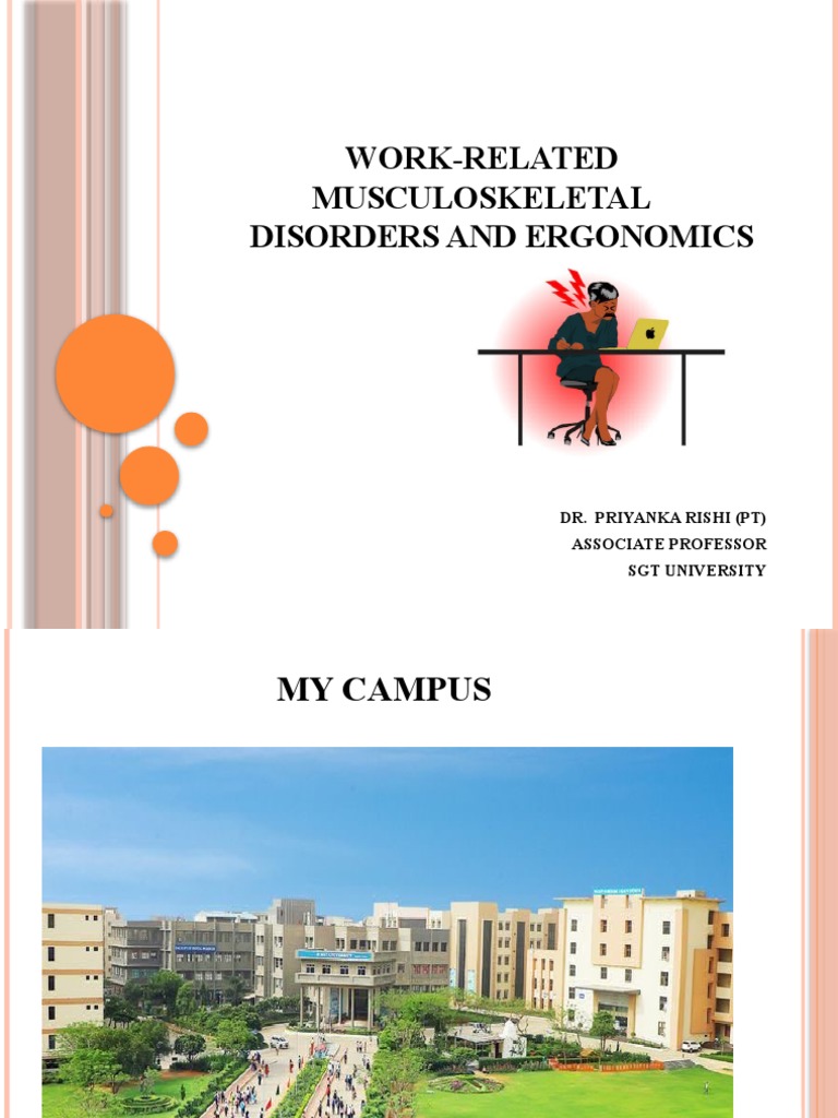 Work-Related Musculoskeletal Disorders and Ergonomics: Dr. Priyanka ...