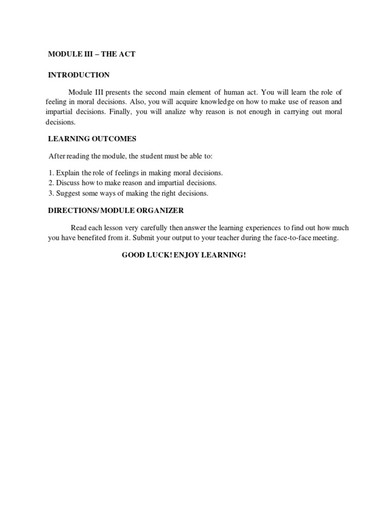 Ethics - Module 3 | Download Free PDF | Reason | Truth