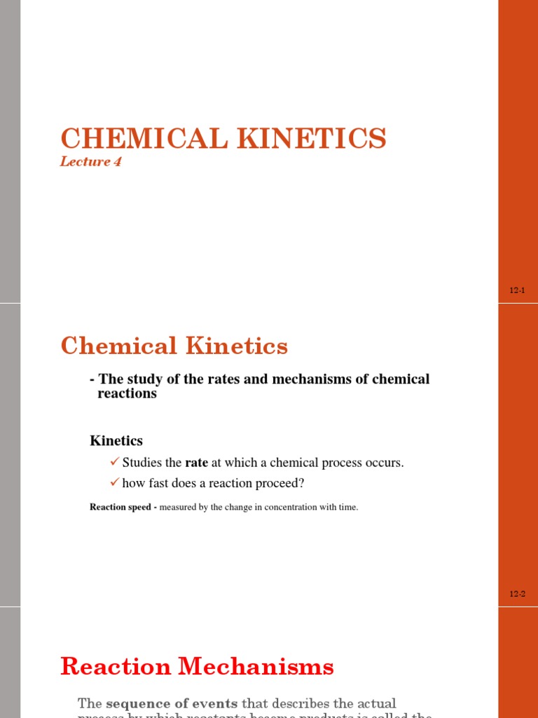 Chemical Kinetics | PDF | Catalysis | Reaction Rate